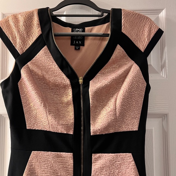 Jax | Dresses | Jax Textured Blush And Black Dress | Poshmark